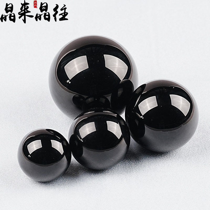 Obsidian sphere ornament: pure black obsidian, illuminating your space ...