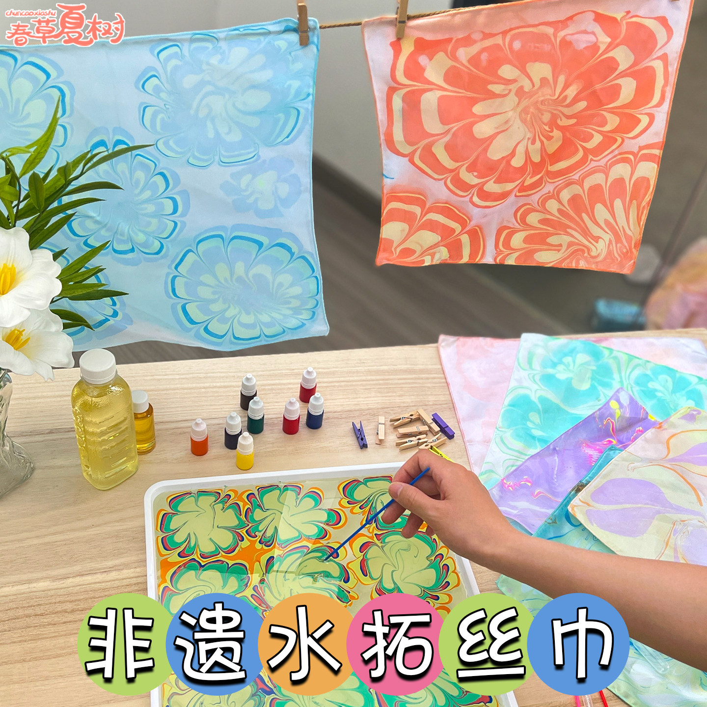 Recommended diy water rubbing painting kit | includes white xuan paper ...