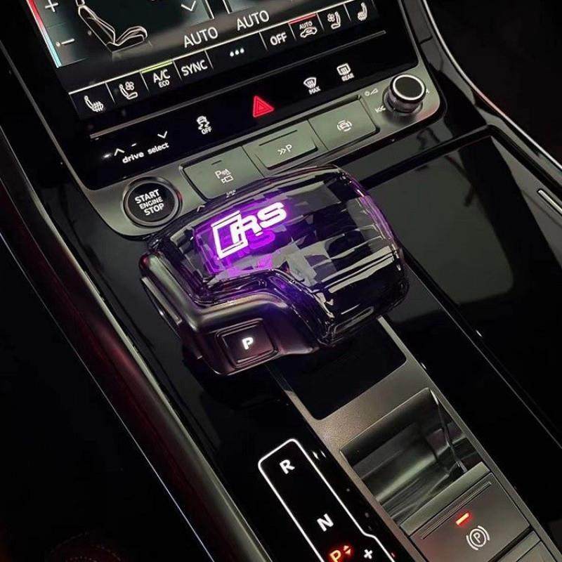 奥迪A6L/A8L/Q7/A4L/Q5L七彩带灯水晶档把改装，点亮你的驾驶乐趣 🚗-排挡杆-淘宝百科网