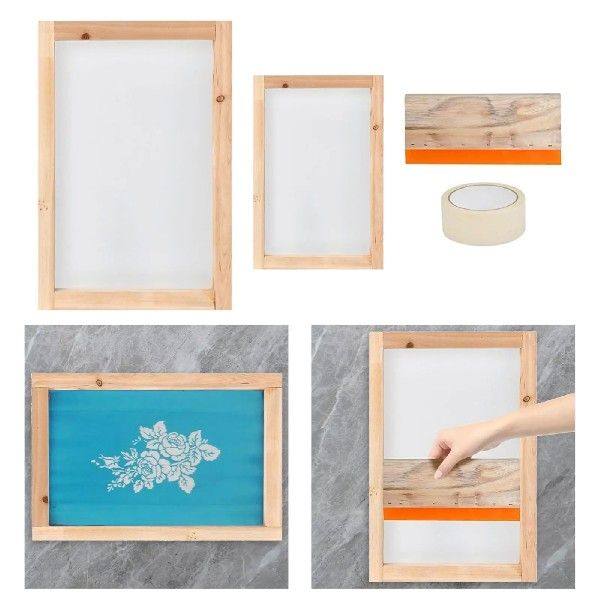 4x Wood Silk Screen Printing Set Silkscreen Printing-Taobao