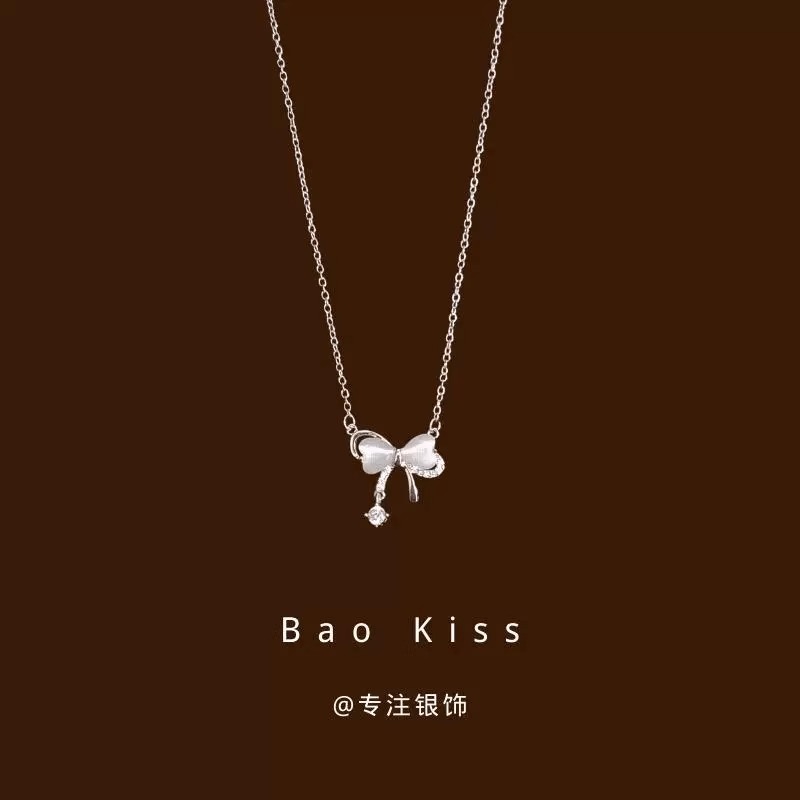 老凤祥适用925纯银蝴蝶项链轻奢小众气质锁骨链女高级感2025新款-Taobao