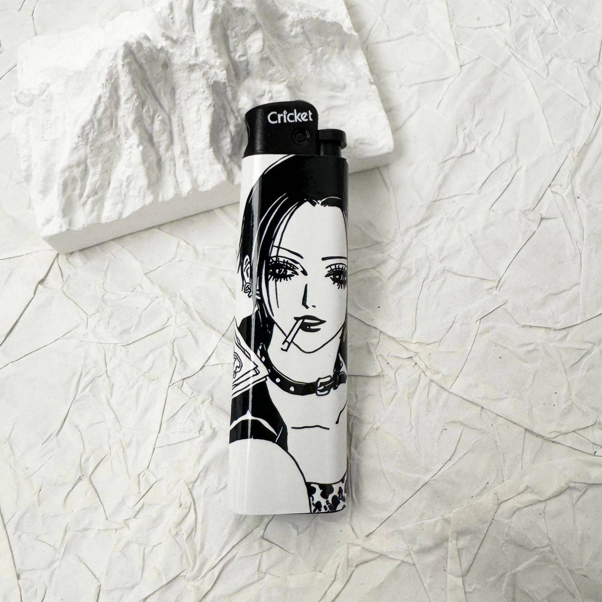 Cricket黑色手作打火机一次性NANA朋克日漫高颜值防爆送男友礼物-淘宝网