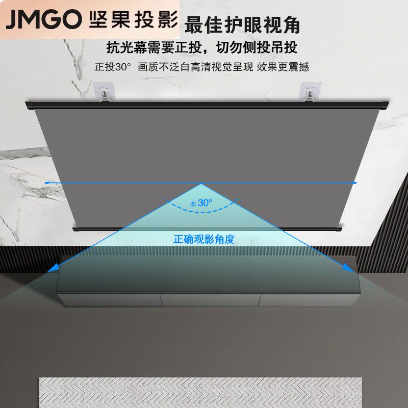 100寸抗光幕布实测：白天直投的光学原理与家用投影的物理极限_幕布_淘宝数码网