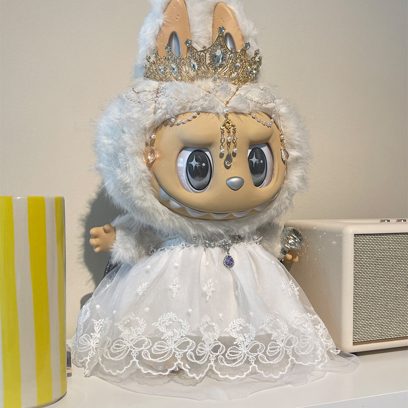 58cm doll clothes - grand chief angel labubu, exquisite wedding dress ...