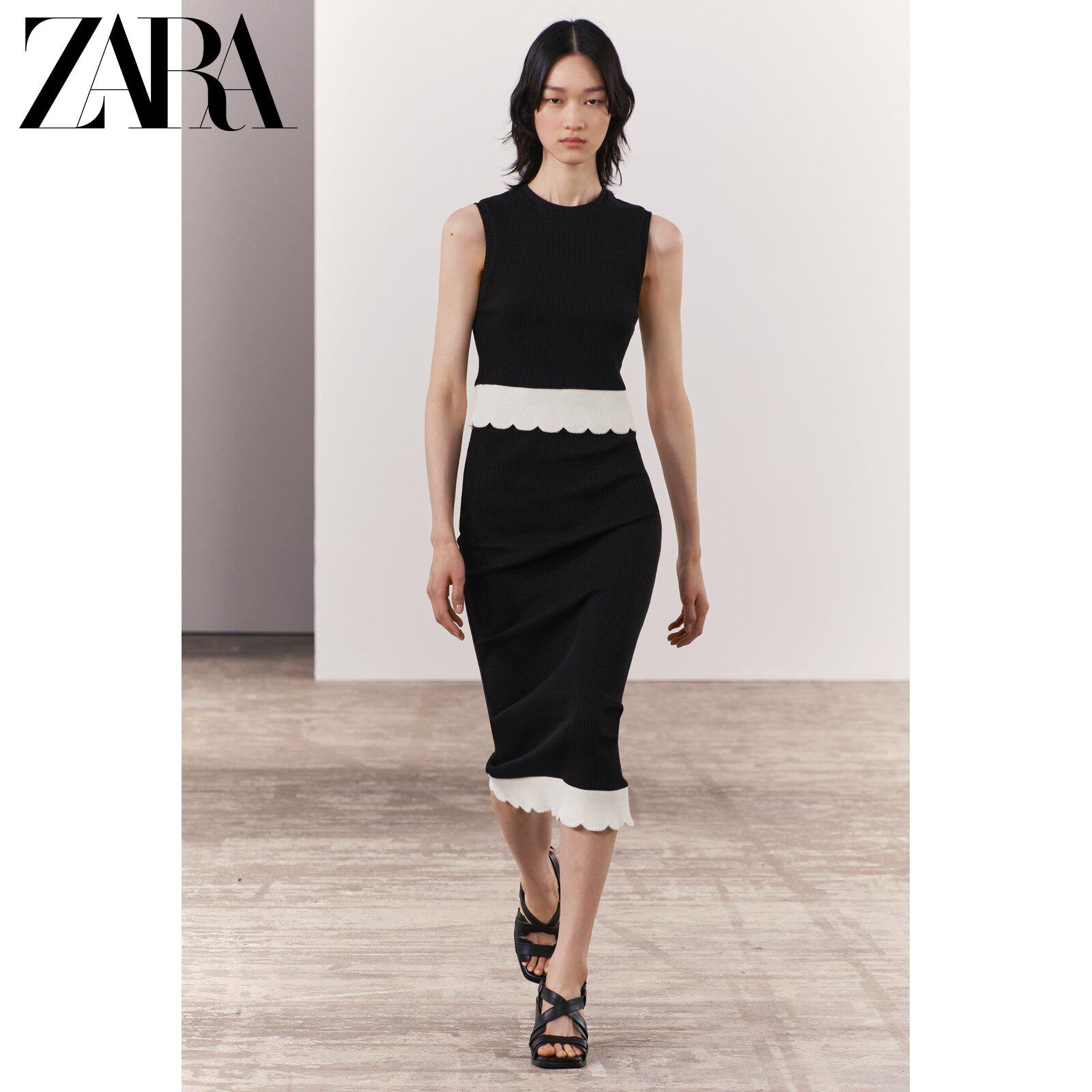 ZARA 24 New spring women's round neck sleeveless T -shirt 4770003 093