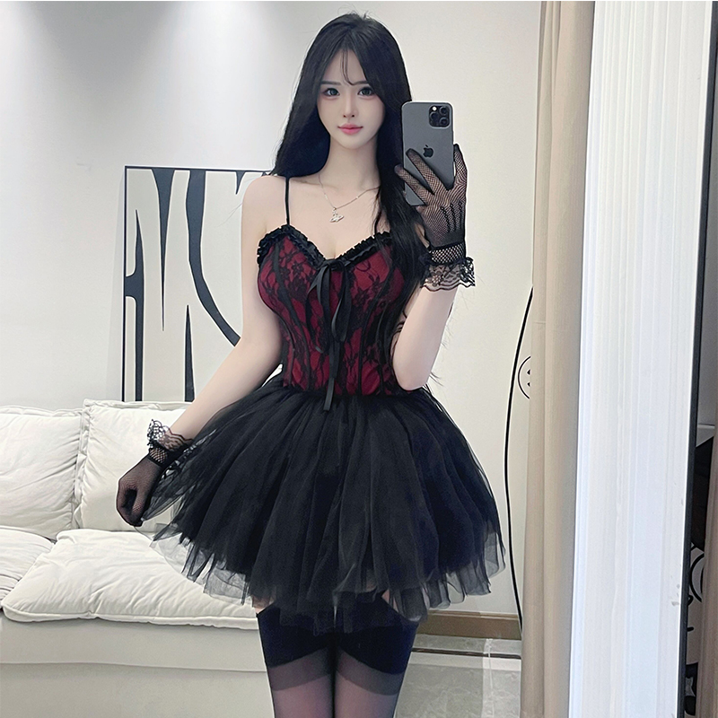 cosplay万圣节性感夜场派对吸血鬼制服套装纯欲鬼新娘角色扮演cos-Taobao