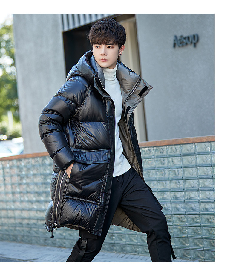 羽绒服男中长款加绒加厚2020年新款冬季外套韩版潮流帅气保暖连帽-阿里巴巴