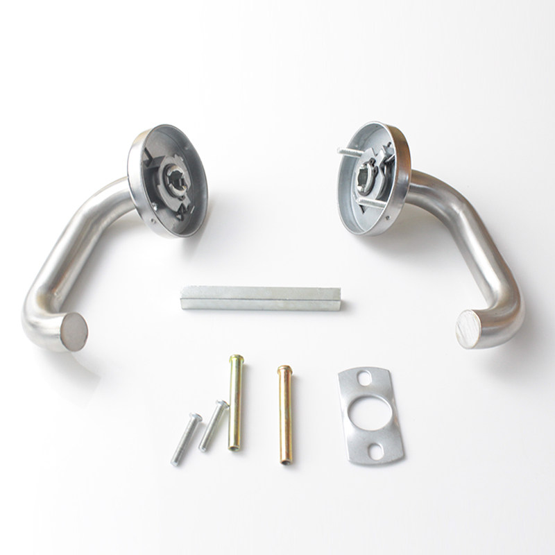 Stainless steel fire door handle round pipe safety channel door lock ...