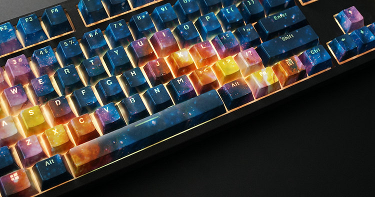 [USD 77.29] Starry Night Edition Personalized mechanical keyboard key ...