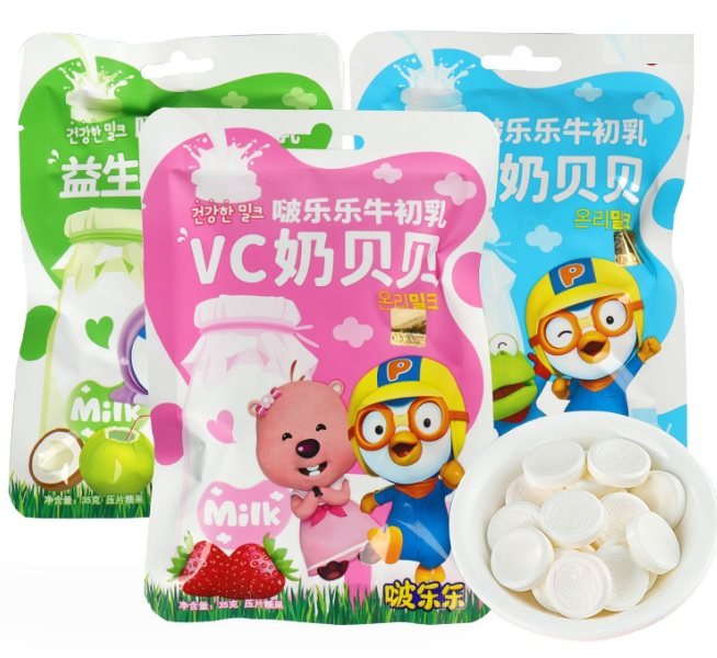 Little penguin pororo milk tablets and milk shells, the new favorite ...