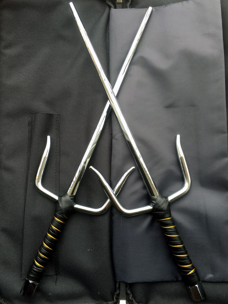 [USD 10.40] Karate short fork Ronin fork Double Fork steel fork Kung Fu ...