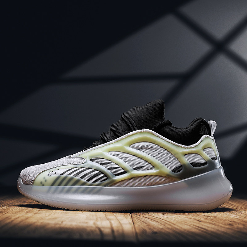Coconut cooked shoes 700v3 spring new 2020 sports skeleton luminous ...