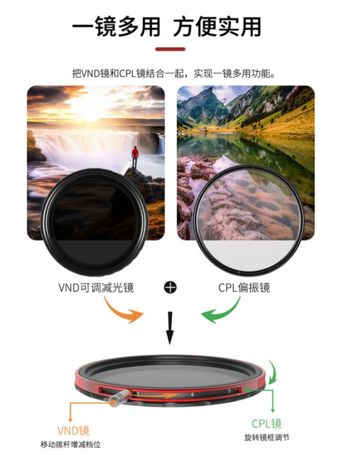 ND filter cpl polarizer adjustable nd light reduction mirror adjustable ...