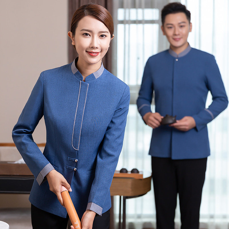 Property cleaning overalls Long sleeve female hotel guest room PA aunt ...
