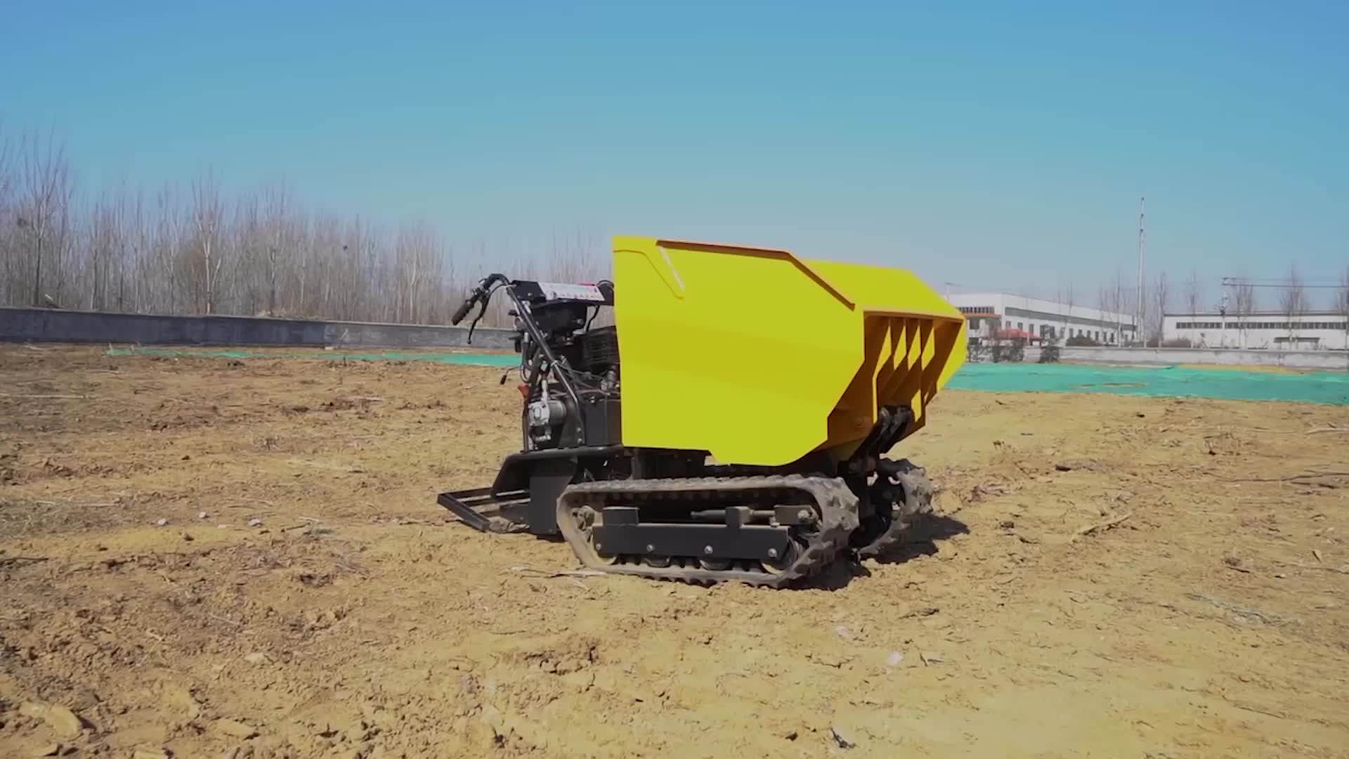 Mini Crawler Dumper Trucks Rubber Track Crawler Transporter Dumper ...