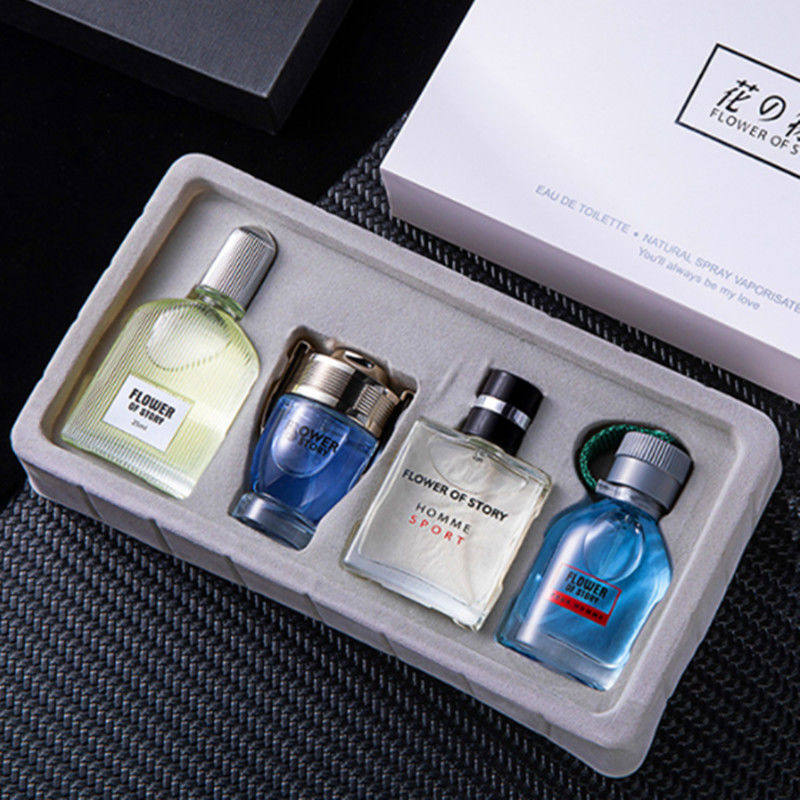 4 bottles of high-end men's cologne, long-lasting light fragrance and ...