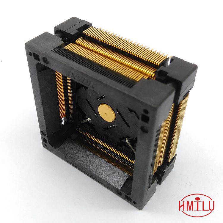 HMILU厂家现货OTQ-176-0.5-06镀金双触点老化座编程 QFP176测试座-阿里巴巴