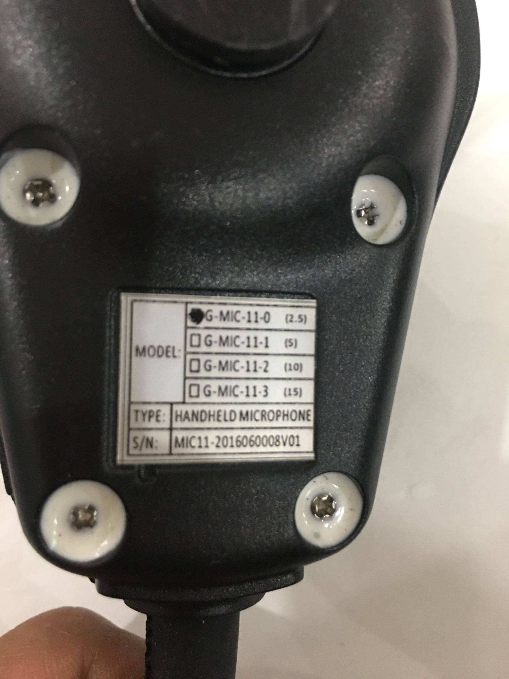 GICOM HANDHELD MICROPHONE G-MIC-11-0 GICOM G-MIC-11-0