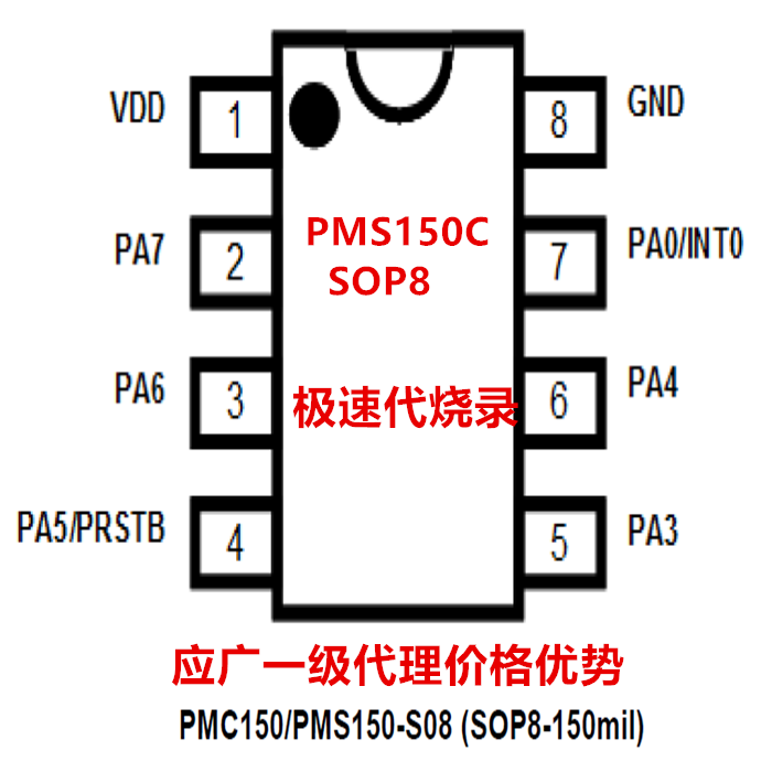 PMS150C SOP8 PADAUK 台湾应广单片机 原装现货一级代理可代烧录-Taobao