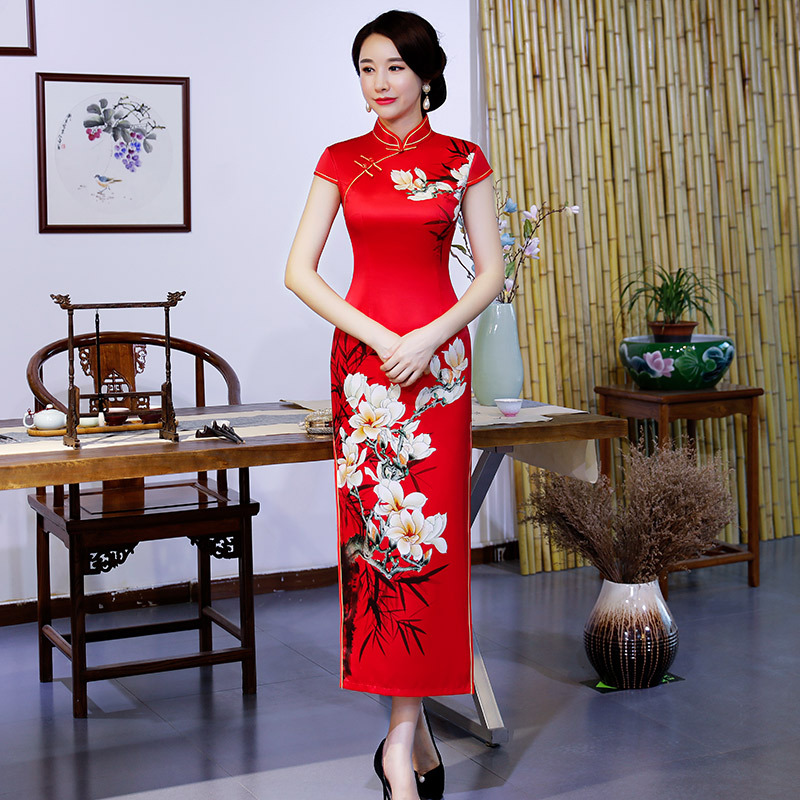 Chinese Dress Qipao for women Cheongsam year women's long retro elegant ...