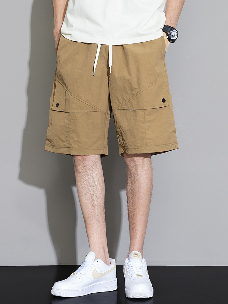 Extra large size ice silk cargo shorts men’s summer quick-drying three ...