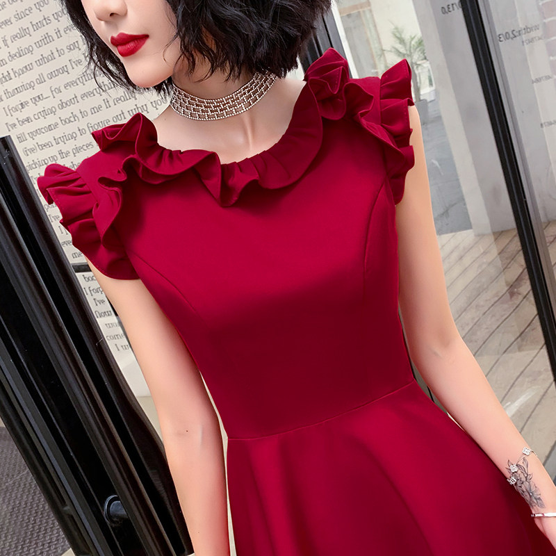 Wine red toast dress 2021 new style usually can be worn small bride ...