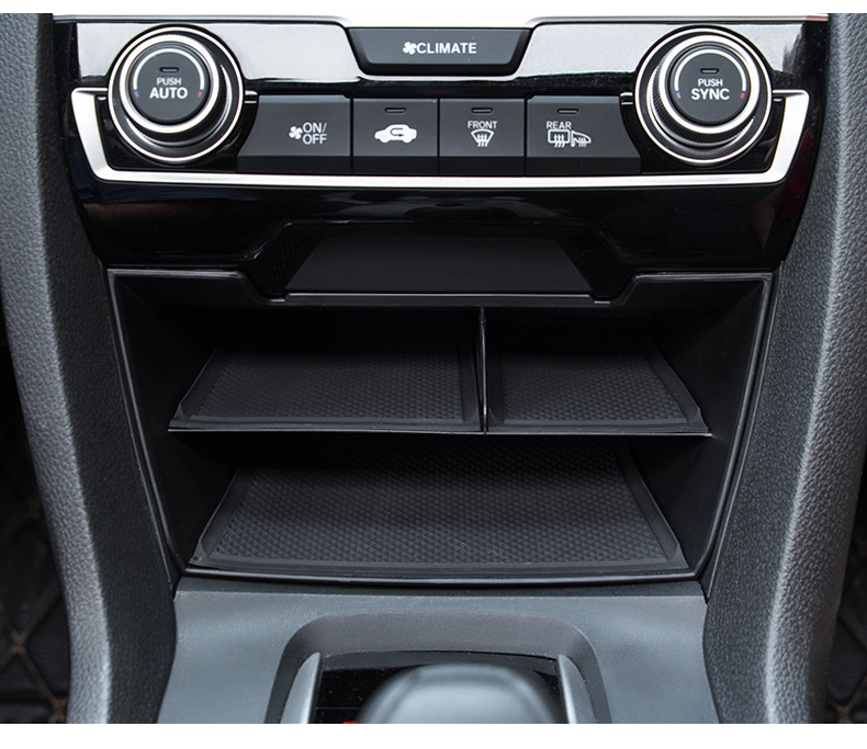 十代思域改装中控台储物盒档位整理收纳盒收纳箱新思域车内饰装饰-阿里巴巴