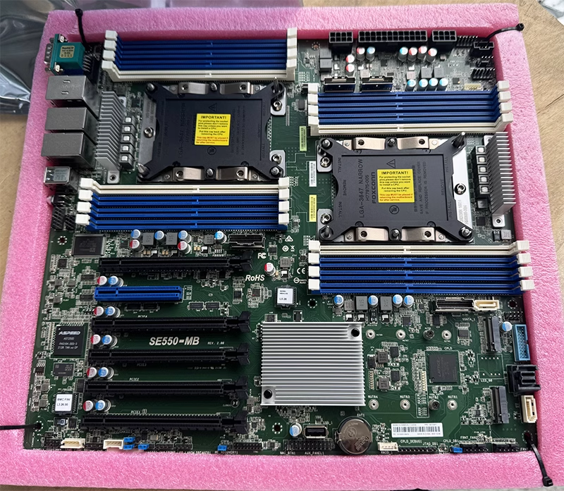 全新永擎华擎SE550-MB双路3647服务器工作站C621主板支持8显卡-淘宝网