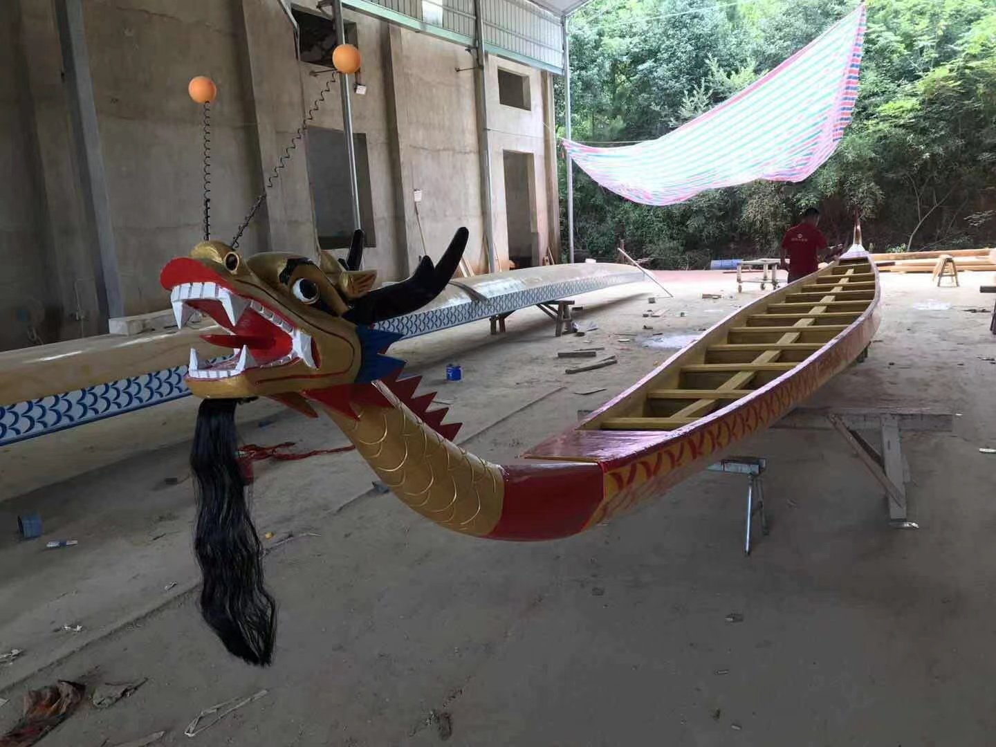 [USD 33.39] Customized wooden boat Dragon Boat Glass Steel Dragon Boat ...