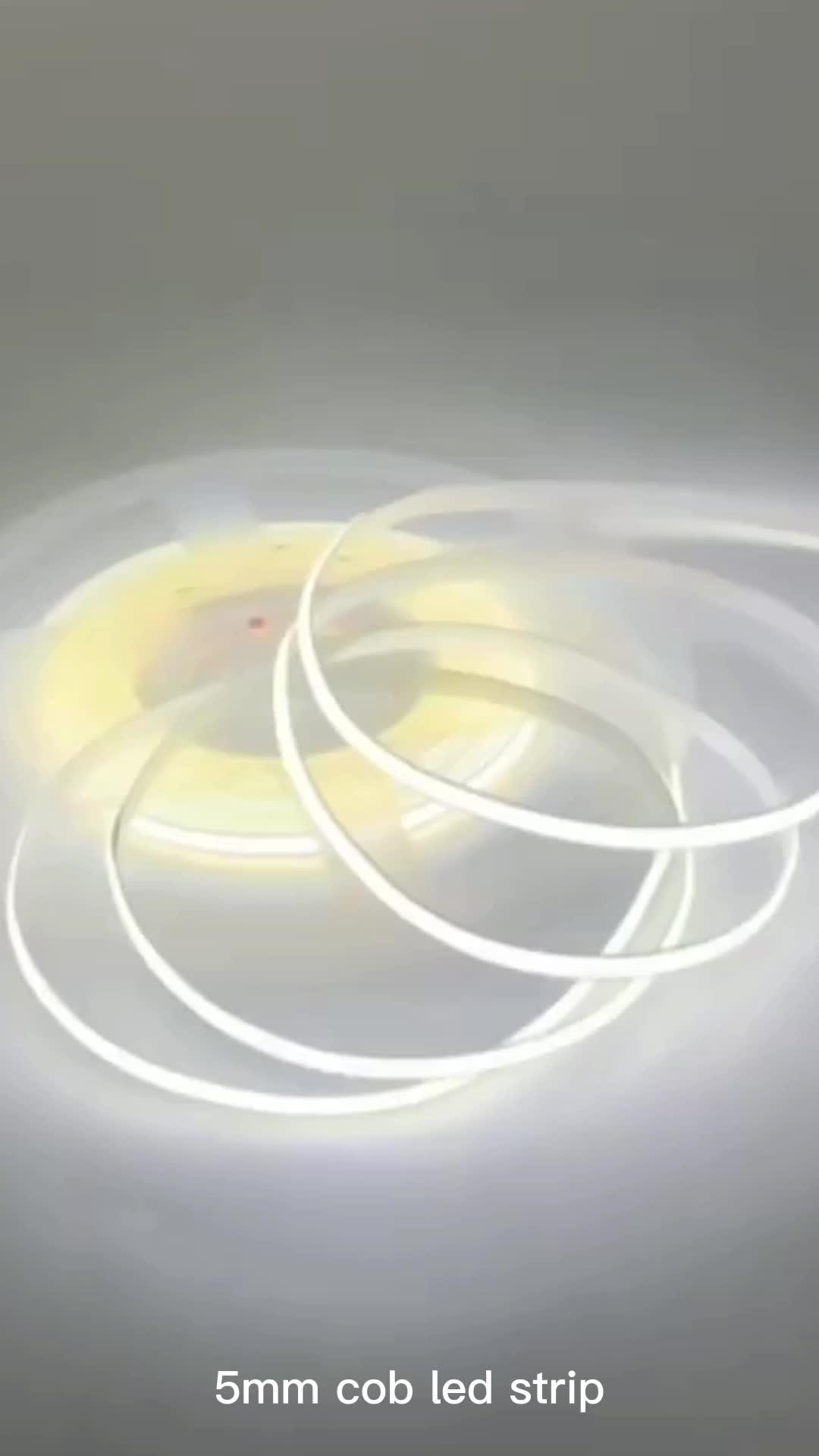 Ultra Fine 3mm Wide Cob Led Strip Flexible 12v24v High Brightness ...