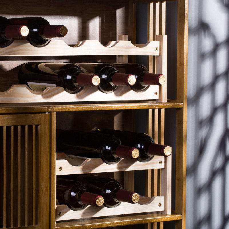 实木葡萄酒架：现代复古简约红酒架，让你的酒藏焕然一新！🍷-红酒架-淘宝百科网