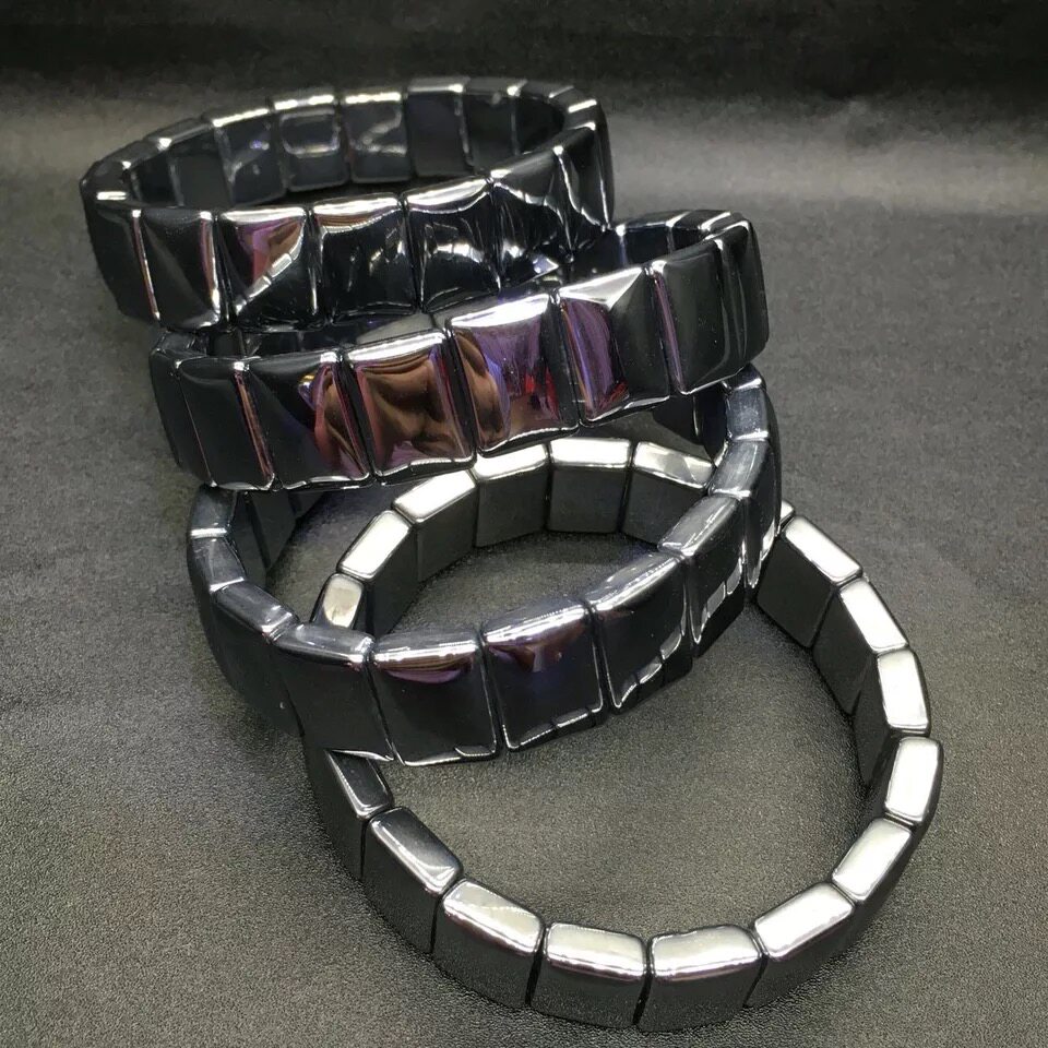 Buy Natural terahertz hand Row men's and women's bracelet string ...