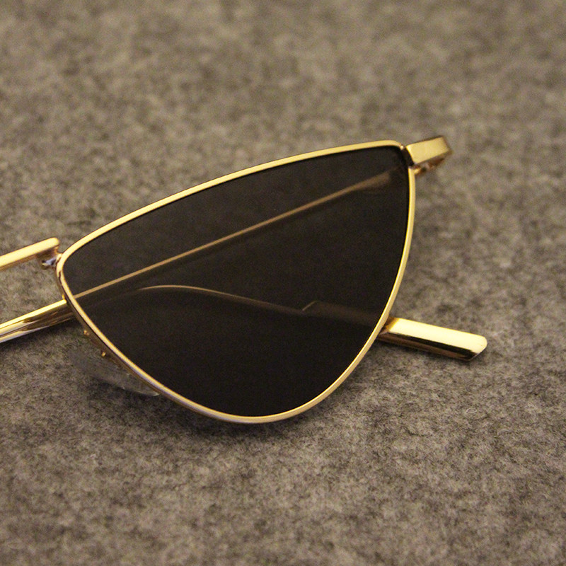 Retro triangle cat's eye sunglasses female summer photo square face ...