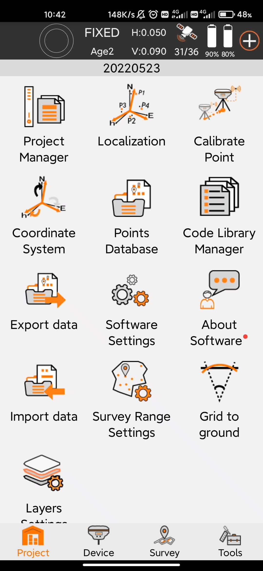 Geodetic RTK Field Software X Survey Android OS Data, 03/29/2024