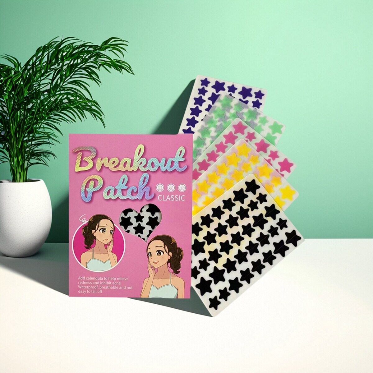 🌟 Super cute, colorful acne patches! 40 star-shaped patches for a girly ...