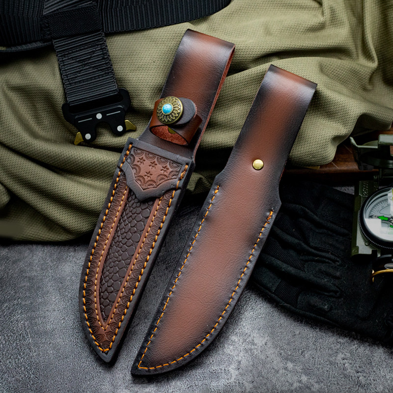 Protect your knives! two-layer cowhide scabbard 🔥 💪