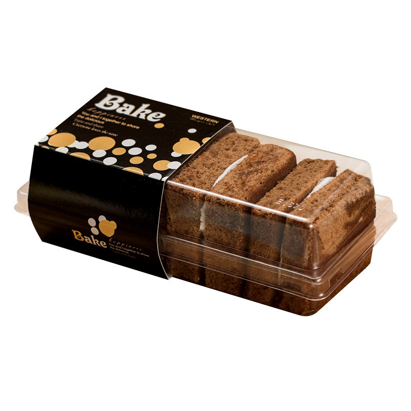 Ruili baking packaging Transparent portable cake roll box Long bar box ...