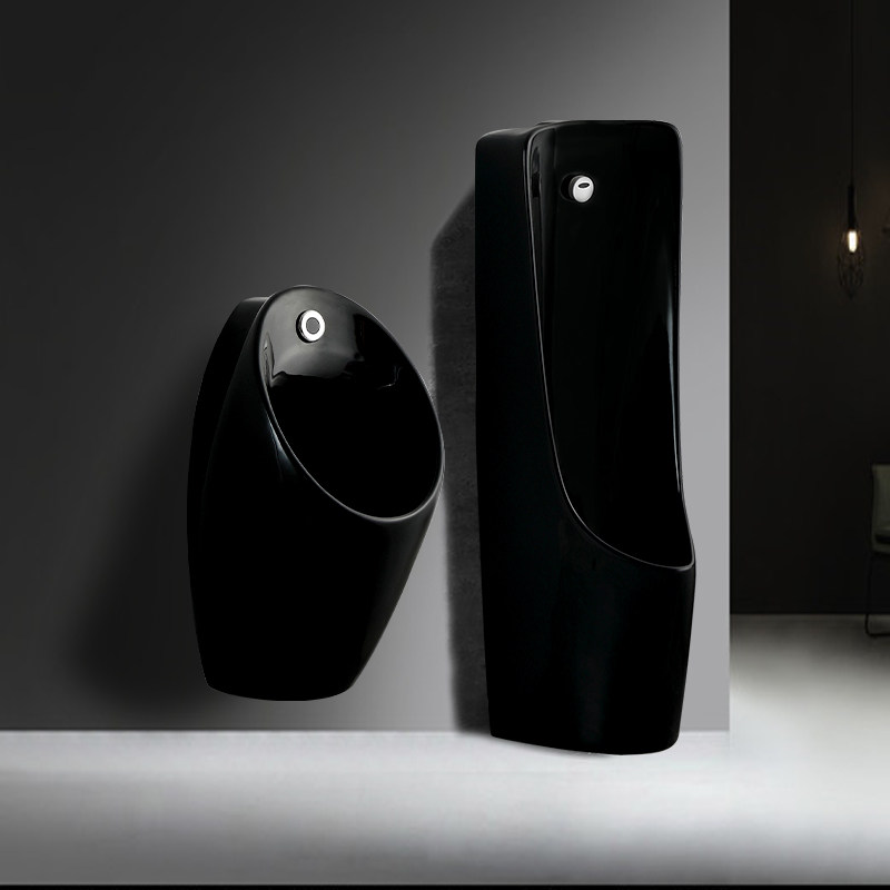 [USD 177.18] Nordic Black Ceramic Wall Hanging Urinal Automatic Pee ...