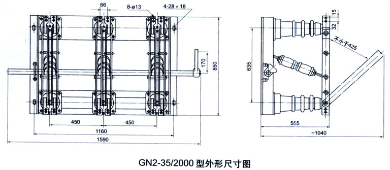 隔离开关GN2-40.5KV GN2-35/630A GN2-35/1000A GN2-35/1250A-阿里巴巴