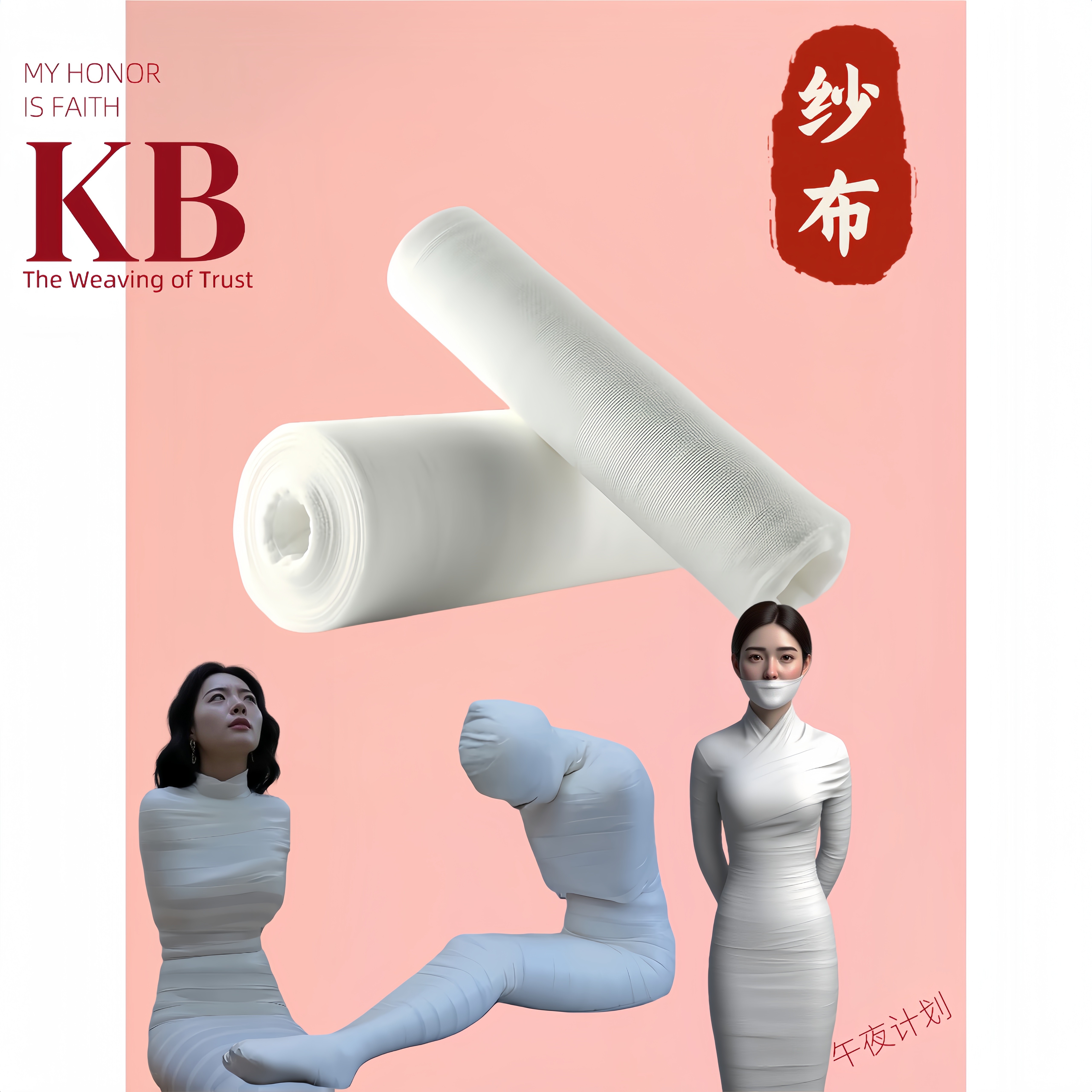 专用全包纱布绷带~~pi 发价木乃伊束缚cos全包禁锢万圣节道具捆绑 9405