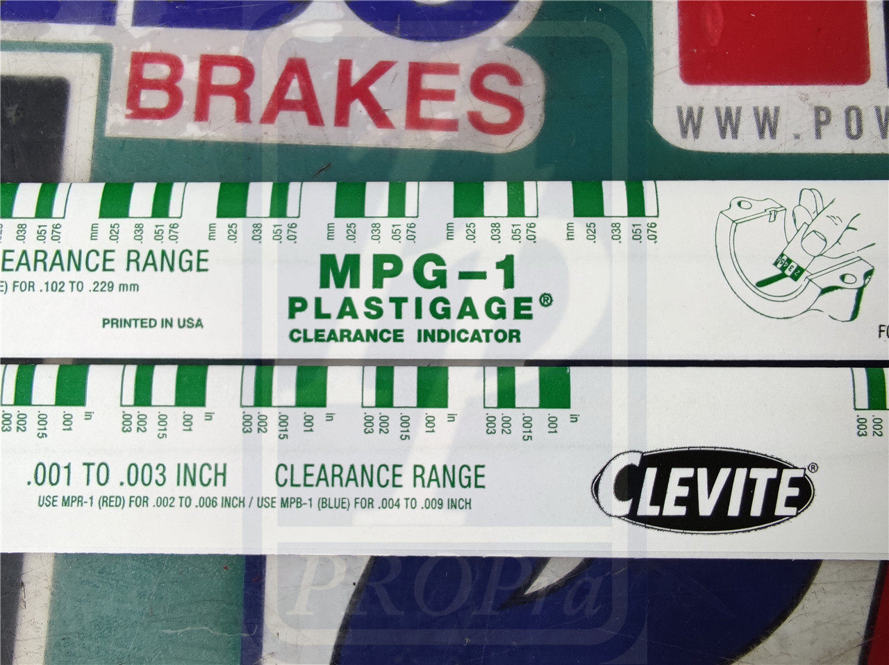 MAHLE Clevite PLASTIGAGE MPG1 tile clearance ruler Plastic clearance ...