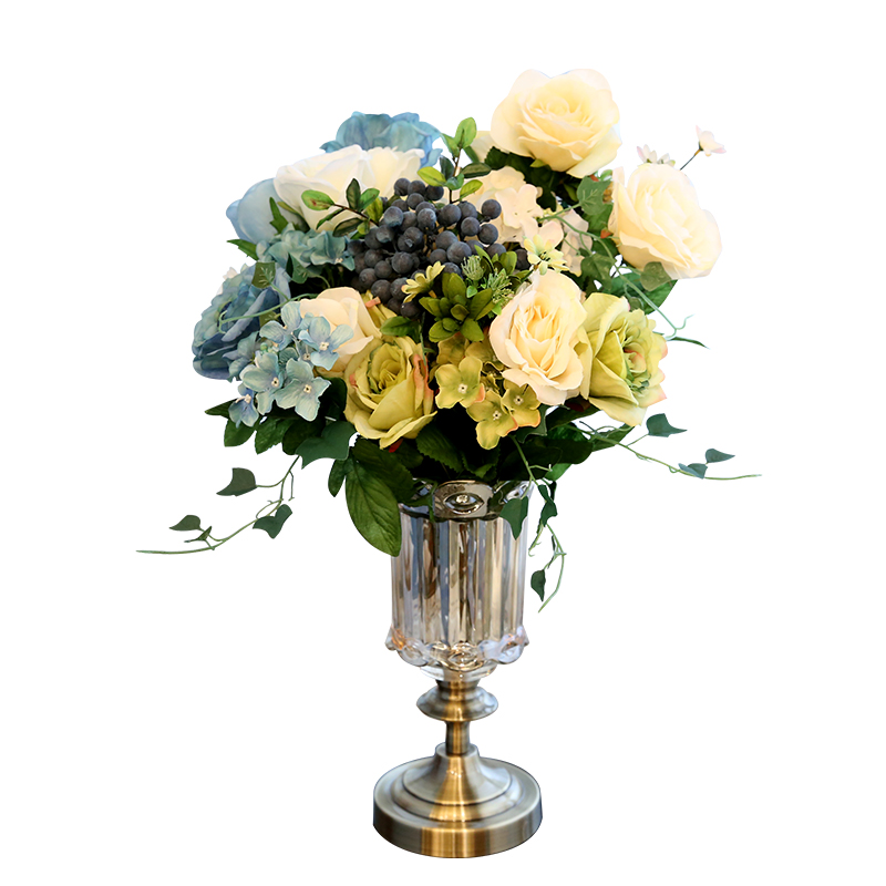 Купить Цветочная ваза 新古典欧式样板间样板房客厅家居软装饰品摆件 玻璃花瓶花器摆设 Kisstyle в ...