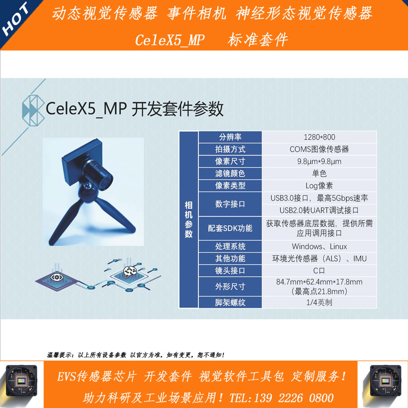 动态视觉传感器 DVS DAVIS 事件相机 CeleX5_MP CeleX-V 机器视觉