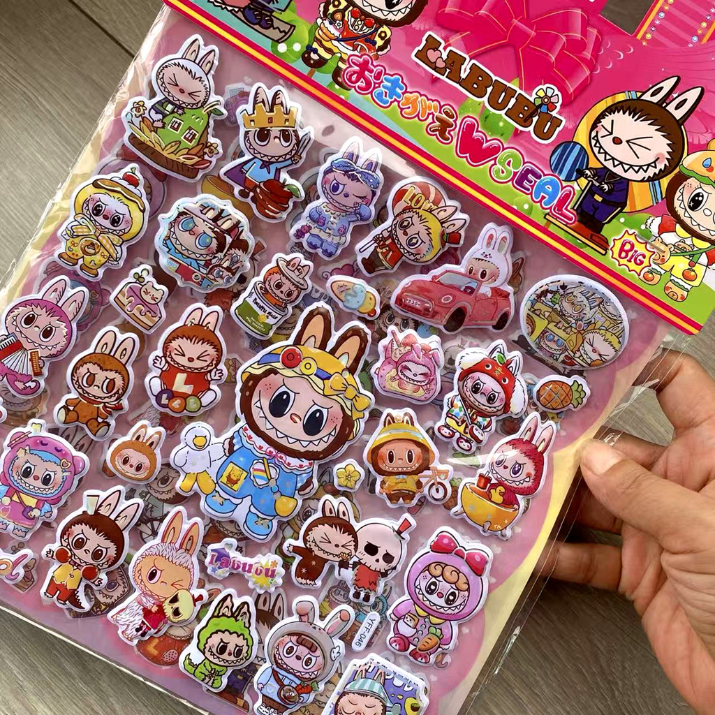 Exclusive for children Large labubu waterproof stickers, a fun and ...