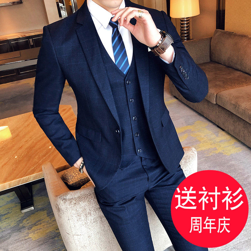 [USD 112.36] Spring suit new Korean version of the man-counter suit ...
