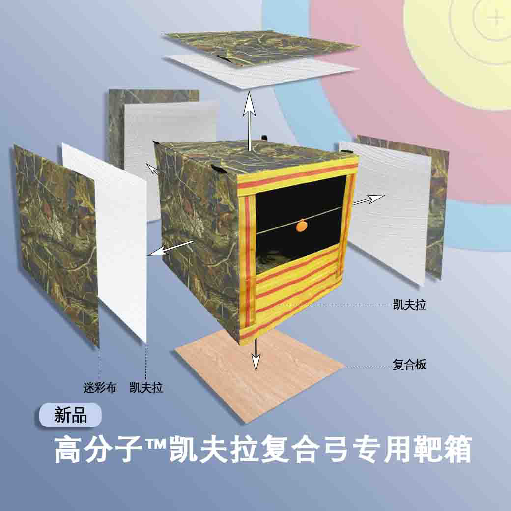 Kevlar target box for recurve compound bows - high molecular x10 target ...