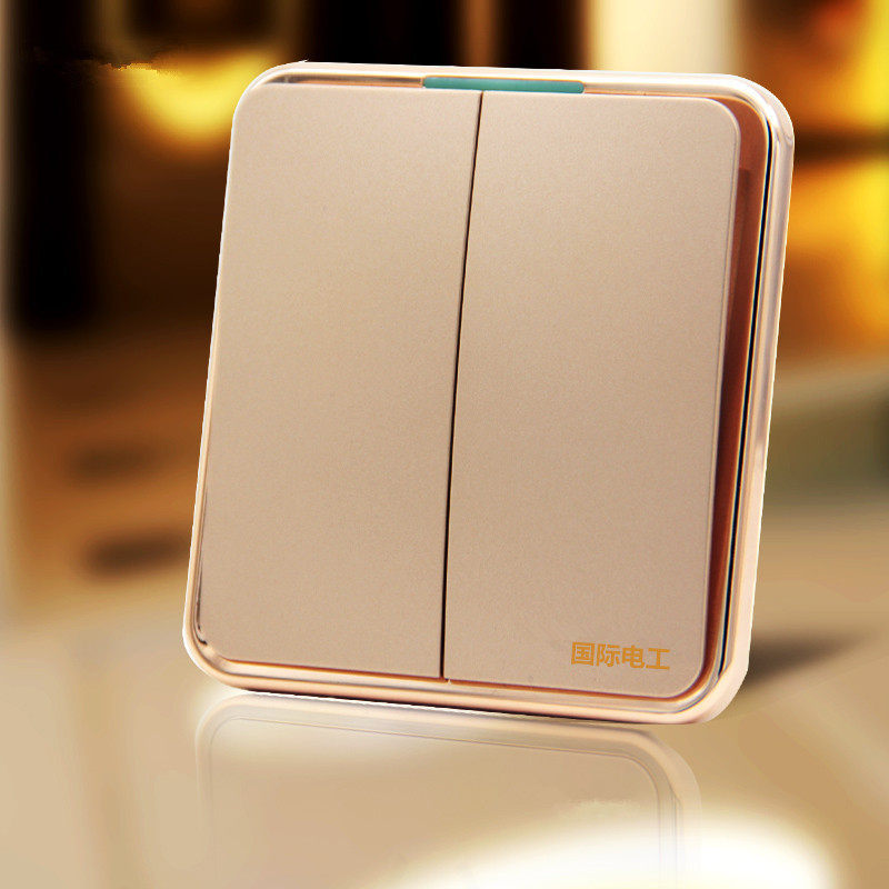 Type 86 international electrical switch socket panel two open double ...