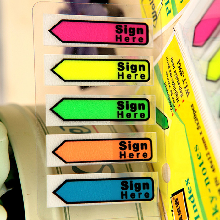 sign here 签名贴 指示标签贴合同文件 签字贴 签名指示贴 便利贴-阿里巴巴