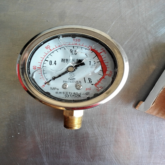 YN-100油压表 0-1.6MPA YN-100耐震压力表 杭州东亚仪表