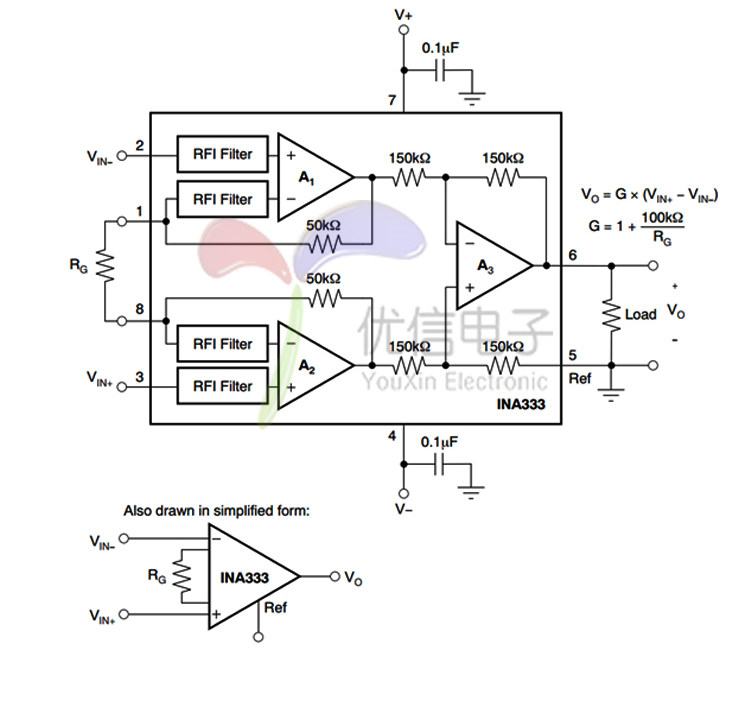 CJMCU-333 INA333信号放大器 多功能 三运放 精密仪表放大器模块-阿里巴巴